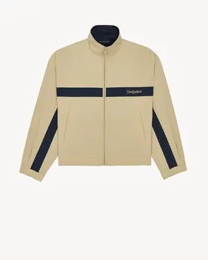 Saint Laurent Cotton Jacket With Cassandre Zip Pull