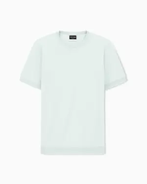 Giorgio Armani Slim-fit Silk And Cotton Knit Sweater - Green