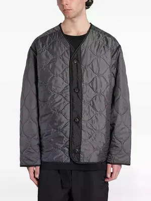 PEACEMAKER OAMC Quilted V-neck Button-down Shirt Jacket