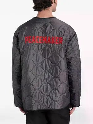 PEACEMAKER OAMC Quilted V-neck Button-down Shirt Jacket