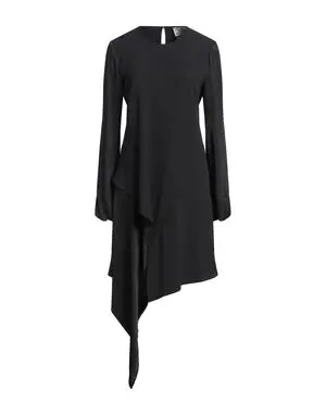 ALESSIA SANTI Alesia Santi Asymmetrical Crewneck Long Sleeve Midi Dress