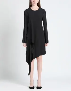 ALESSIA SANTI Alesia Santi Asymmetrical Crewneck Long Sleeve Midi Dress