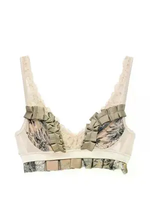 Antonio Marras Ruffled Lace-trim Bra