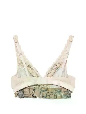 Antonio Marras Ruffled Lace-trim Bra