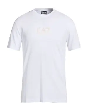 EA7 T-shirt Size Viscose, Polyamide, Elastane - White