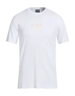 EA7 T-shirt Size Viscose, Polyamide, Elastane - White