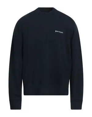 Palm Angels Crewneck Sweatshirt With Embroidered Logo - Navy