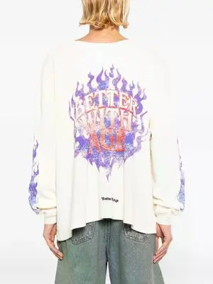 BETTER WITH AGE Eagle-print Long-sleeve T-shirt