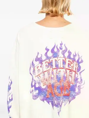 BETTER WITH AGE Eagle-print Long-sleeve T-shirt