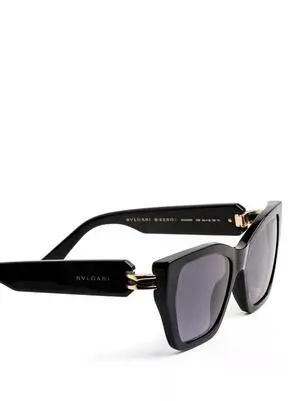 BVLGARI Cat Eye Sunglasses With Gold Tone Logo
