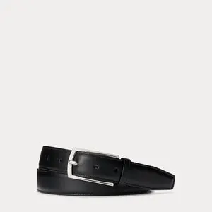 Ralph Lauren Calfskin Belt With Silver-tone Buckle - Black
