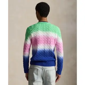 Ralph Lauren Dip-dyed Cable-knit Cotton Sweater