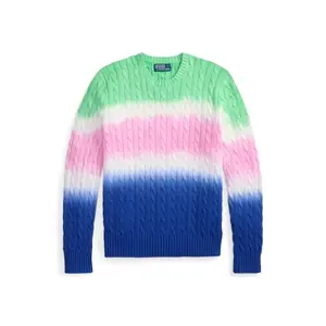 Ralph Lauren Dip-dyed Cable-knit Cotton Sweater