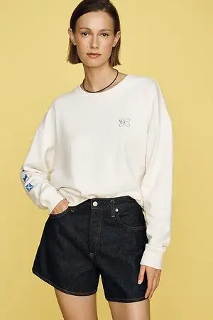 Maeve Embroidered Flag Sweatshirt