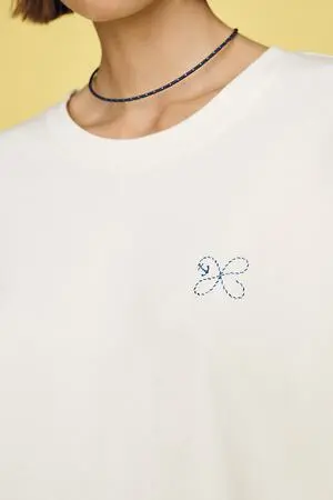 Maeve Embroidered Flag Sweatshirt