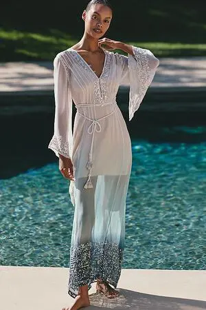 Calypso St. Barth Camelia Tunic Dress - Ivory Pattern