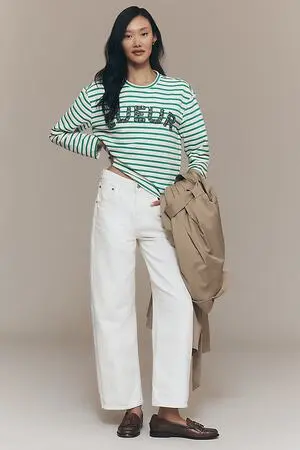 Endless Rose Embellished Striped Pullover - Green Stripe