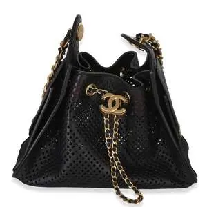 Chanel Perforated Calfskin Hobo Bag