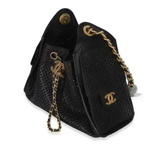 Chanel Perforated Calfskin Hobo Bag