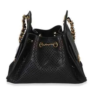Chanel Perforated Calfskin Hobo Bag