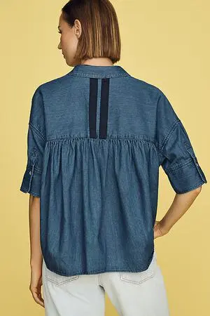 Maeve Mabel Boxy Denim Shirt