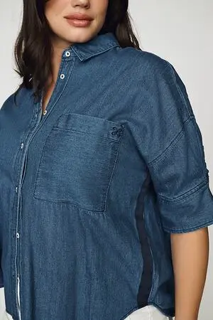 Maeve Mabel Boxy Denim Shirt