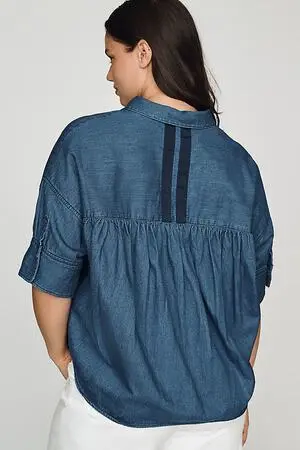 Maeve Mabel Boxy Denim Shirt