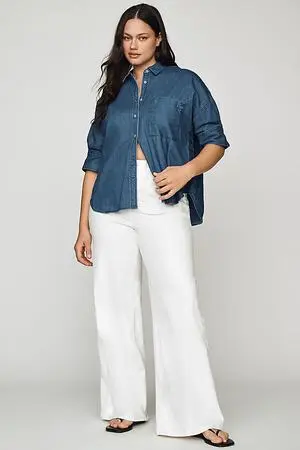 Maeve Mabel Boxy Denim Shirt