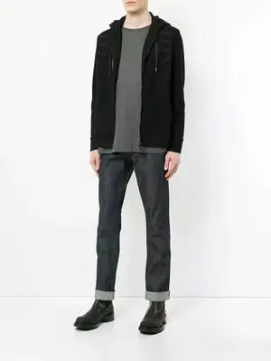 Neil Barrett Lightning Bolt Full Zip Hoodie - Black
