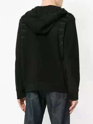 Neil Barrett Lightning Bolt Full Zip Hoodie - Black