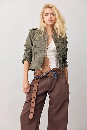 Free People We The Free Jona Extra Long Belt - Mocha