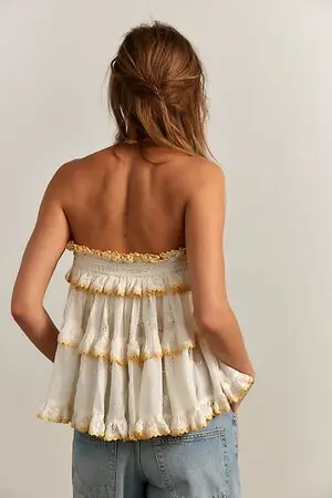 Free People We The Free Ruffled Tiered Tube Top