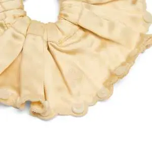 DAMSON MADDER Button Detail Satin Scrunchie