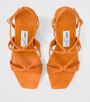 JIMMY CHOO Ayla 110 Suede Wedge Sandals