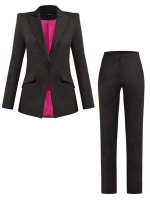 TIA DORRAINE Single-breasted Tailored Suit - Black