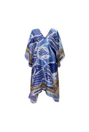 JAMES LAKELAND Petal Mosaic Kaftan - Blue