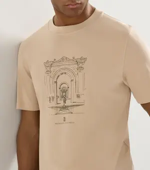Brunello Cucinelli Cotton Printed T-shirt