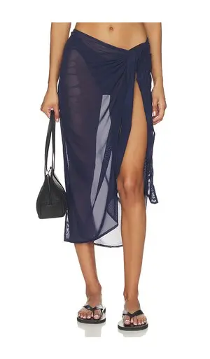 Good American Mesh Midi Sarong - Navy