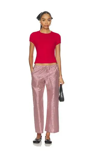 Donni. The Baby Rib Baby Tee - Red