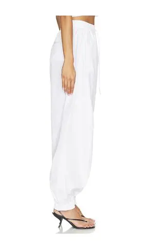 RÓHE Volume Crushed Cotton Trousers - White