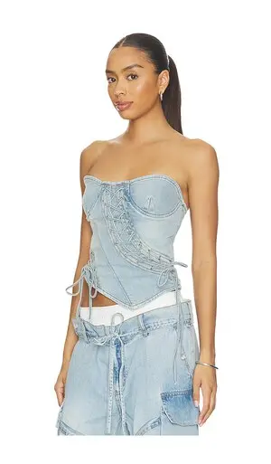MARRKNULL Asymmetrical Lace-up Corset