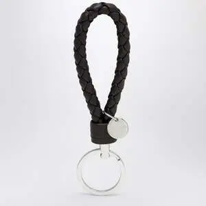 Bottega Veneta Fondant Intrecciato Leather Keyring - Brown
