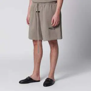 Fear Of God Taupe Fleece Sports Shorts - Grey
