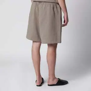 Fear Of God Taupe Fleece Sports Shorts - Grey