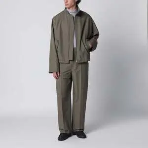Bottega Veneta Steel Wide-leg Cotton Canvas Trousers