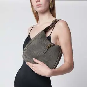 Saint Laurent Le 5 À 7 Soft Micro Nubuck Leather Bag - Grey
