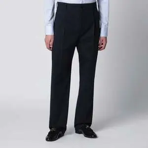 Valentino Garavani Navy Cotton Trousers