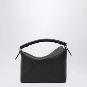 Loewe Mini Puzzle Edge Bag In Leather - Black
