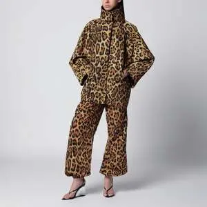 Alaïa Layered Ocelot-print Twill Coat