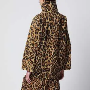 Alaïa Layered Ocelot-print Twill Coat